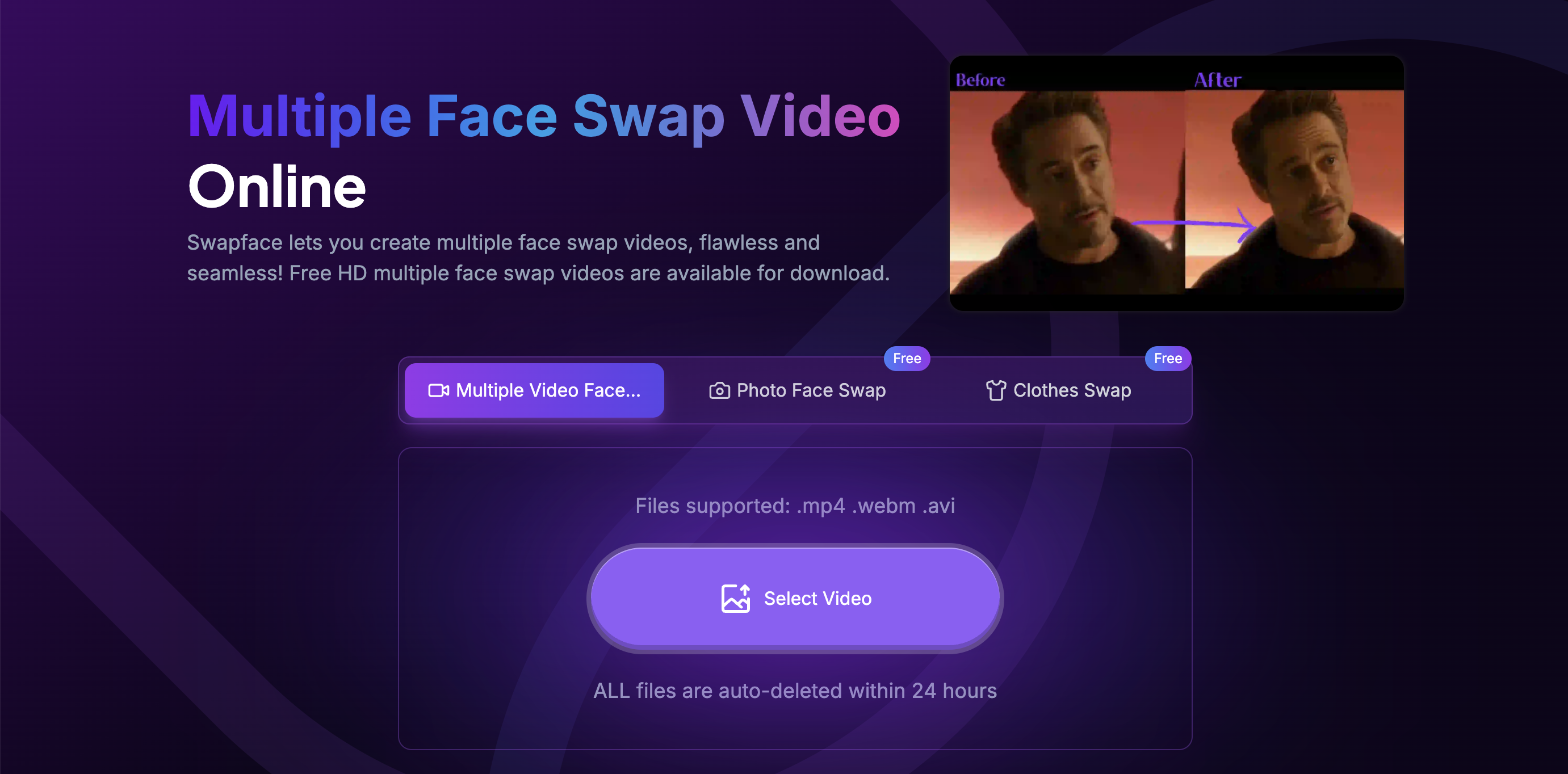Multiple Face Swap Video Online (Free and No-watermark)